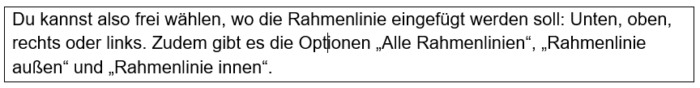 Word: Rahmen einfügen um Text oder Seite