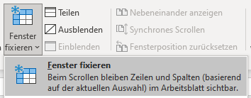 Zeilen und Spalten fixieren in Excel | EDV Tipps & Tricks