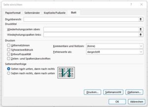Excel: Seite einrichten und drucken- Schritt für Schritt