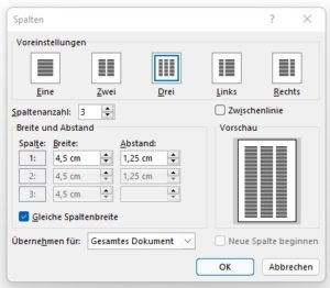 Word: Seite einrichten - Layout, Seitenränder, Querformat
