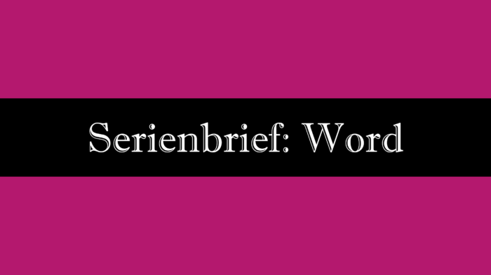Einen Serienbrief in Word erstellen | Tipps & Tricks