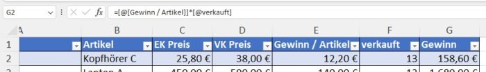 Excel: Die intelligente Tabelle - erstellen, erweitern, löschen