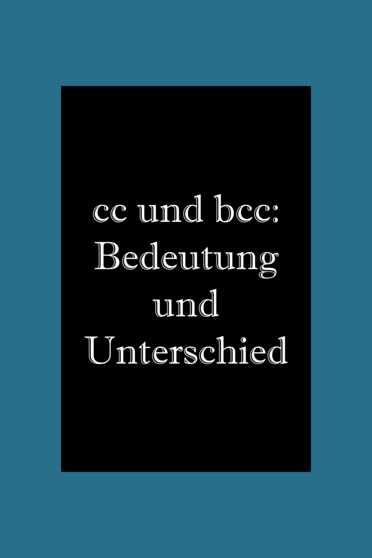 cc und bcc in E-Mails: Was ist der Unterschied?