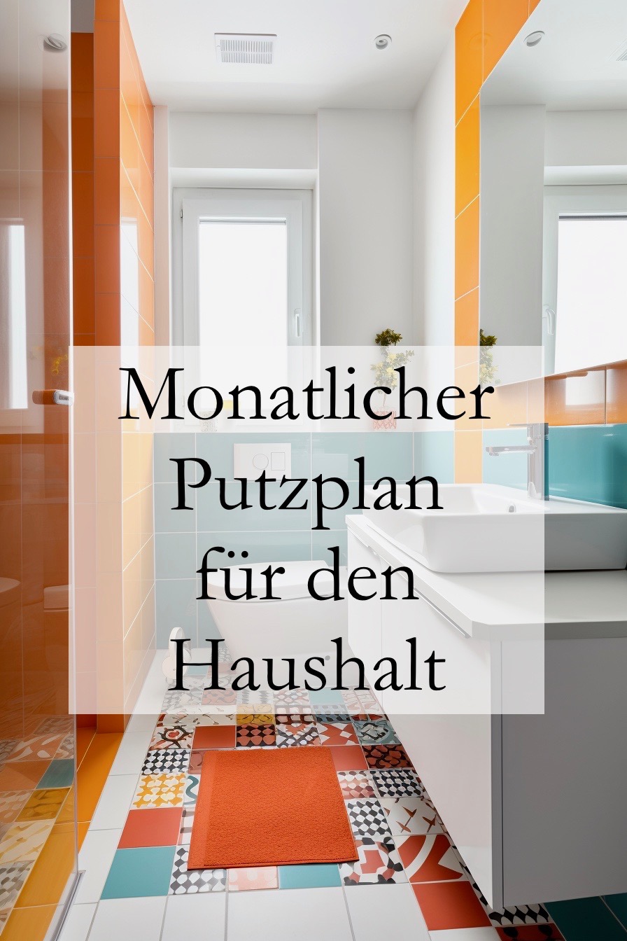 Monatlicher Putzplan Haushalt: Vorlage zum Ausdrucken